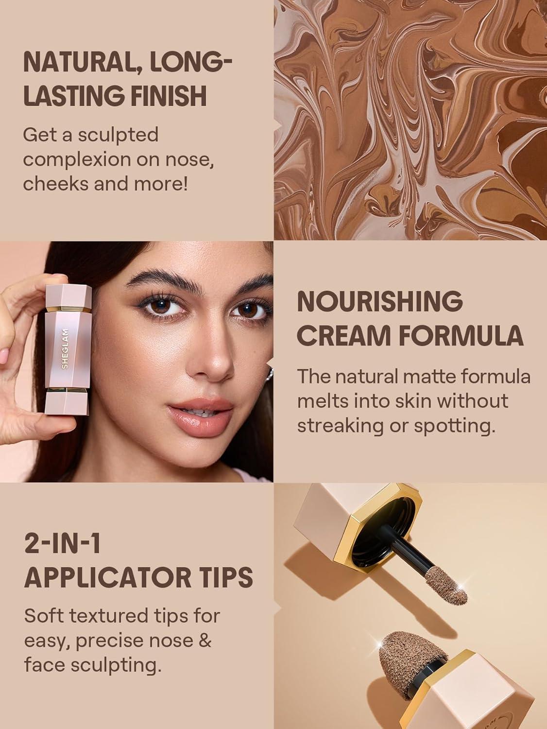 SHEGLAM Precision Sculpt Liquid Contour Duo-Soft Tan(Clay) - SHEGLAM ...