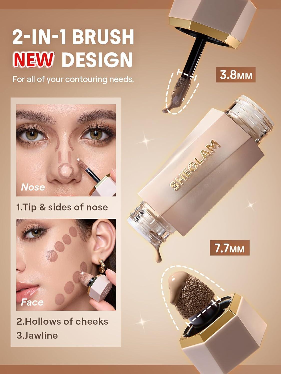 SHEGLAM Precision Sculpt Liquid Contour Duo-Soft Tan(Clay) - SHEGLAM ...